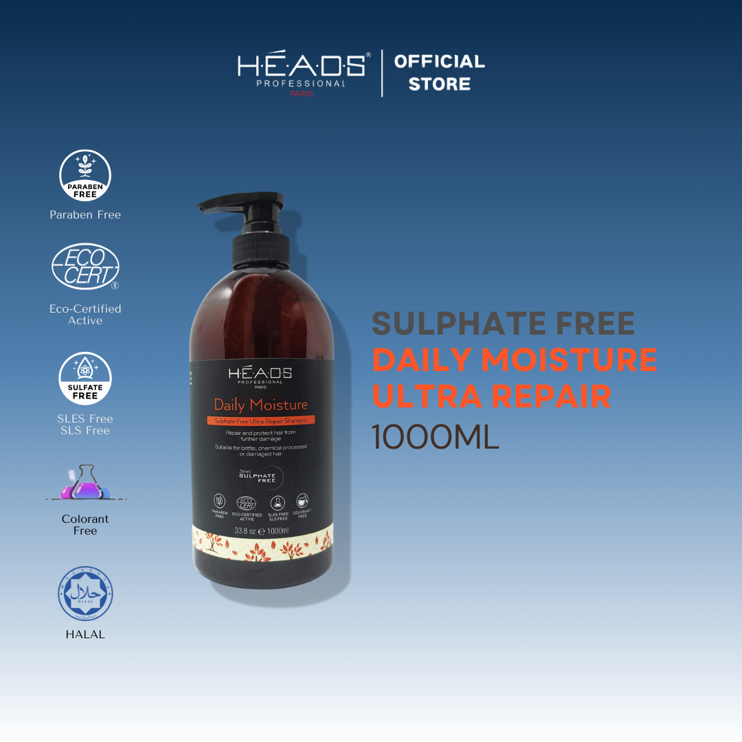 HEADS Sulphate Free Hair Shampoo Set for Hair Loss Dandruff Oily Scalp ...