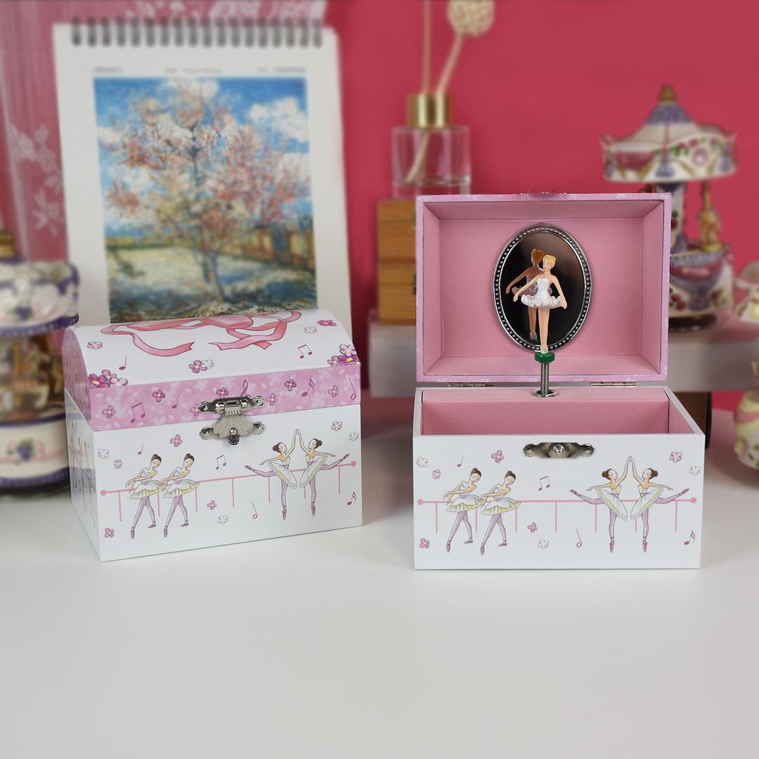 Musical Box Jewelry Drawer Rotating Ballet Unicorn Enchanted Music ...