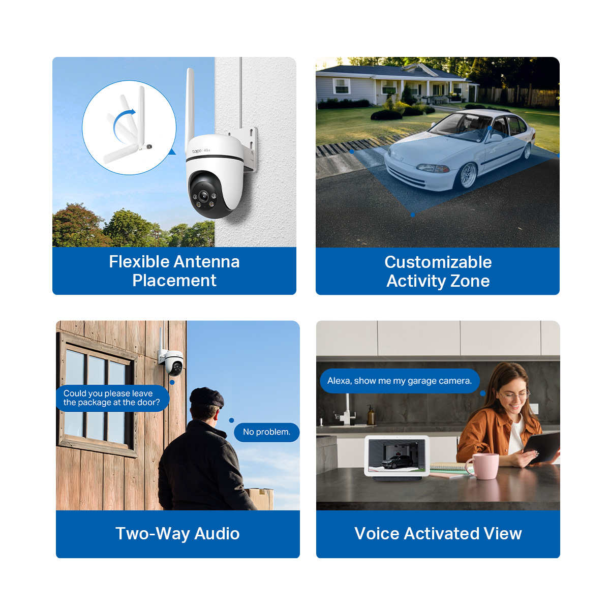 TP-Link Tapo 4G SIM Card & POE 2MP CCTV Camera Outdoor IP66 Waterproof ...