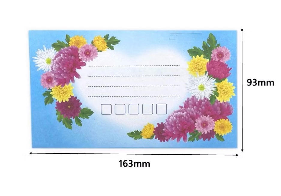 Fancy Envelope Bunga Size 3”x 6” / Sampul Surat Bunga Envelope Wedding ...