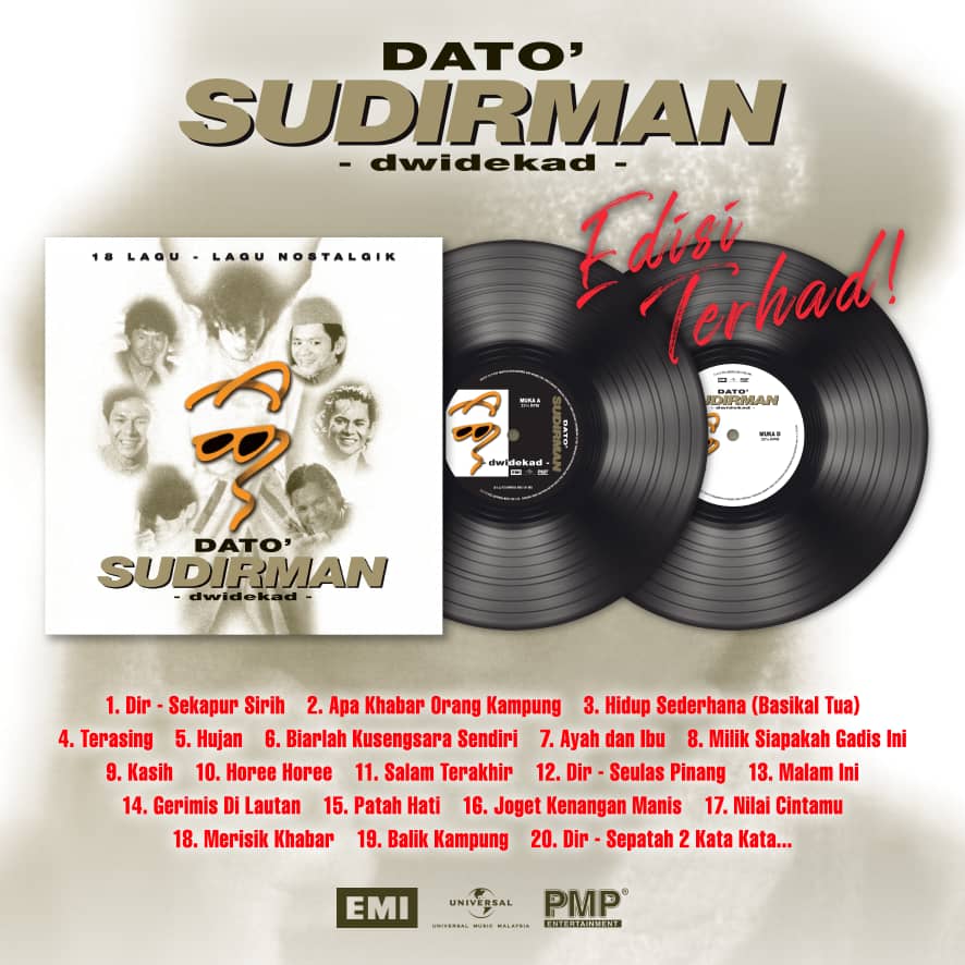 Dato' Sudirman - Dwidekad - Black Vinyl (Piring Hitam - 2LP - Malay ...