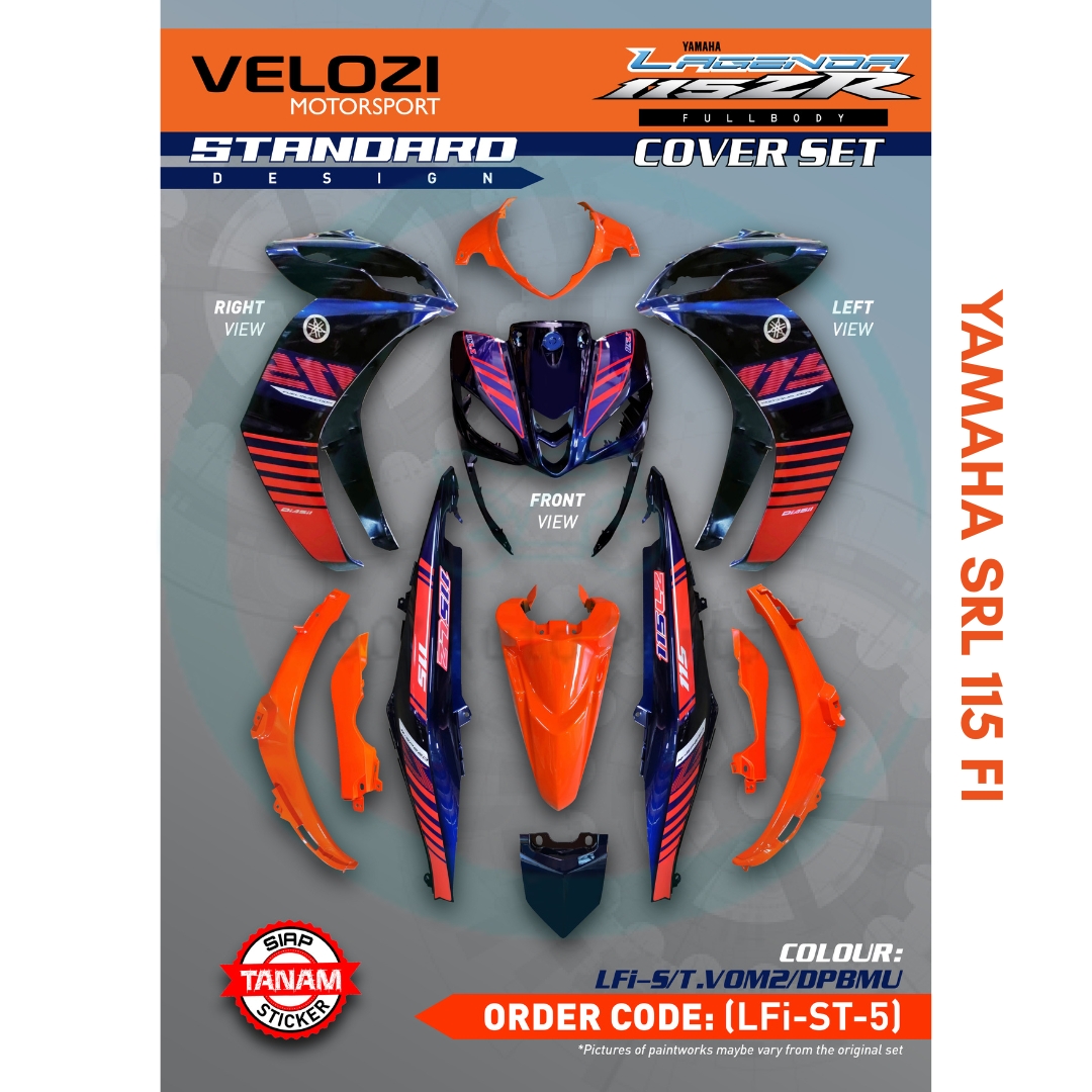 BATMAN MERAH HITAM OREN UNGU SIAP TANAM BODY COVER SET COVERSET YAMAHA ...