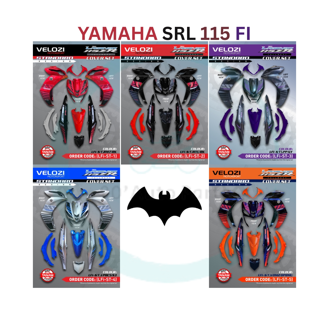 BATMAN MERAH HITAM OREN UNGU SIAP TANAM BODY COVER SET COVERSET YAMAHA ...