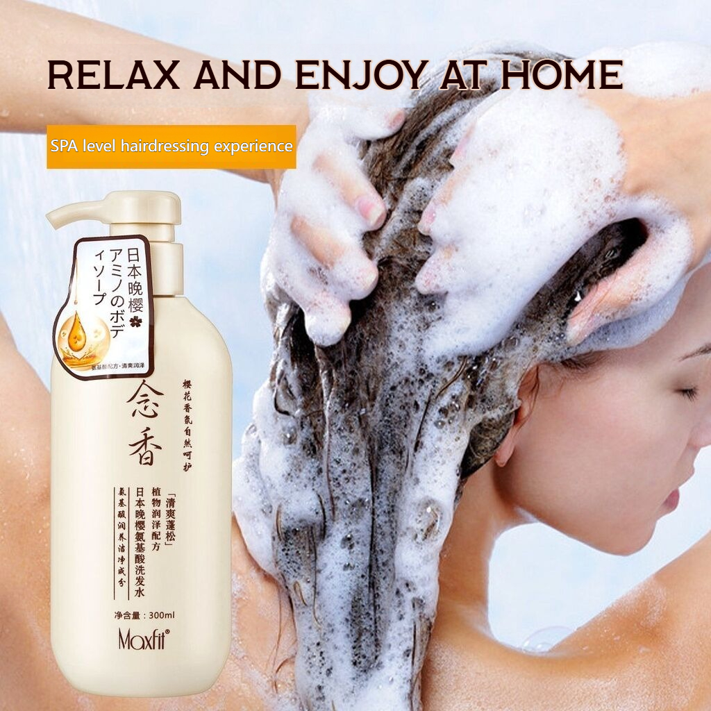 Japan Sakura Amino Acid Set Shampoo Conditioner Anti-Dandruff Oil Control 300ml Body Wash Long ...