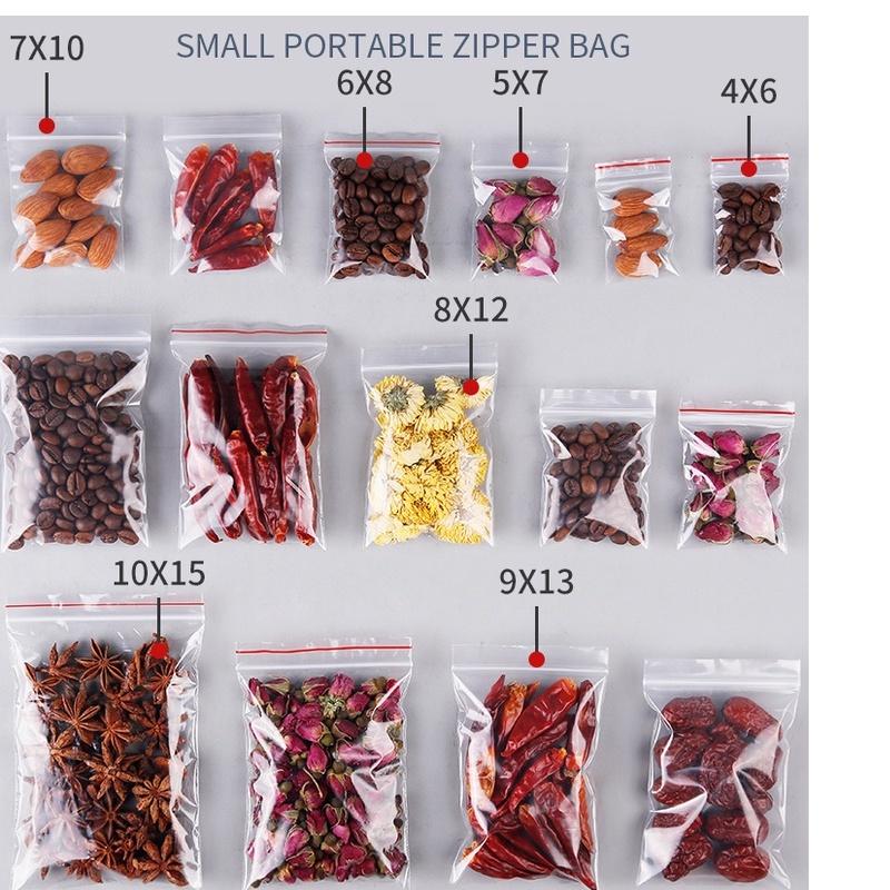 🔥HARGA KILANG🔥0.08mm 100pcs Plastic Zipper Bag/Transparent Ziplock Bag ...