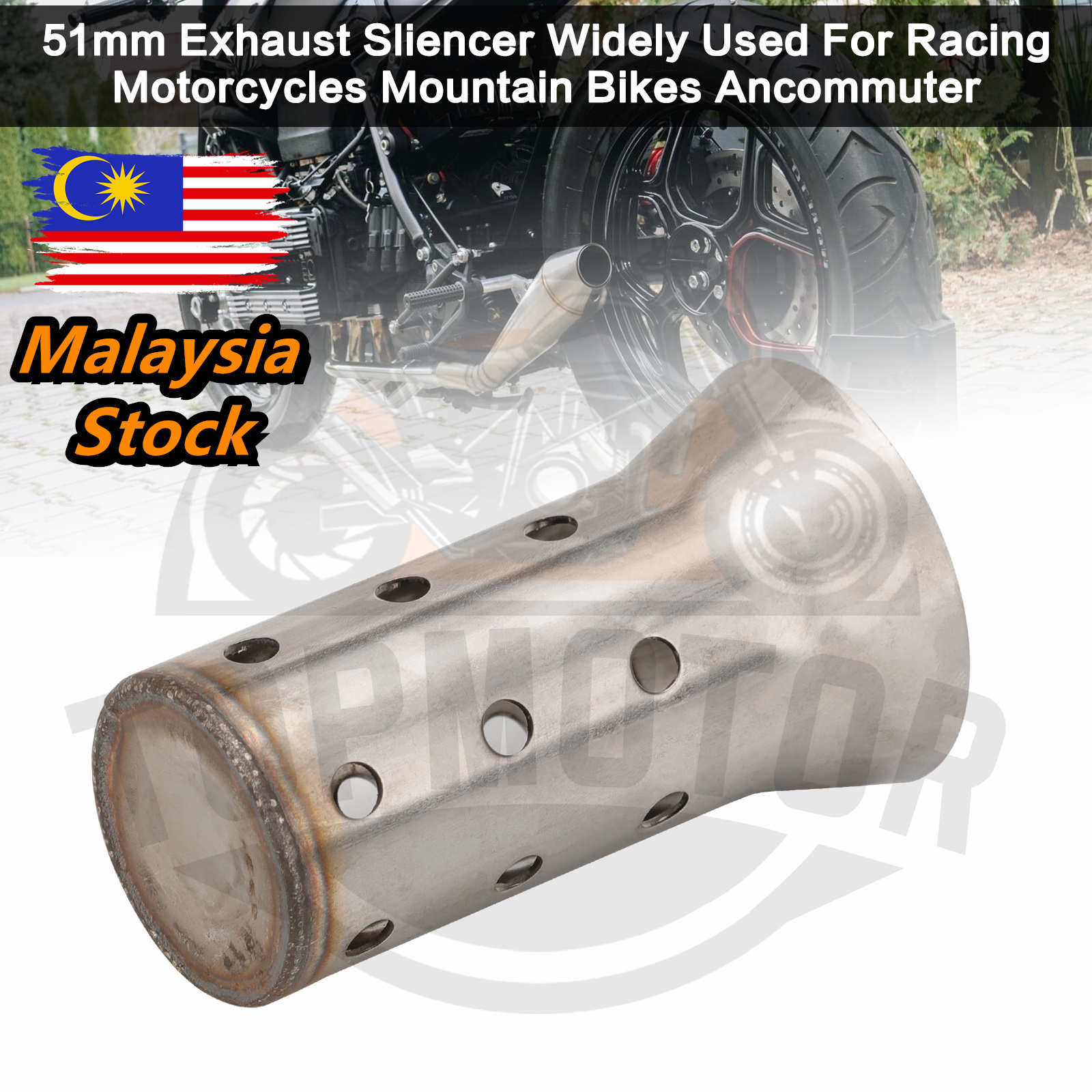 51MM Universal Motorcycle Exhaust Pipe Muffler Insert Db Killer Noise ...
