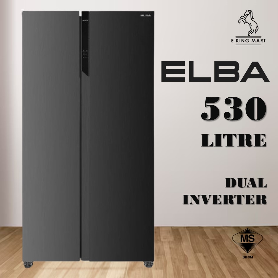 ELBA Refrigerator Fridge Inverter Side by Side Fridge 530L BIG French ...