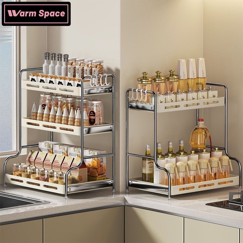 Kitchen Spice Rack Rak Dapur Rak Rempah Steel Countertop Storage ...
