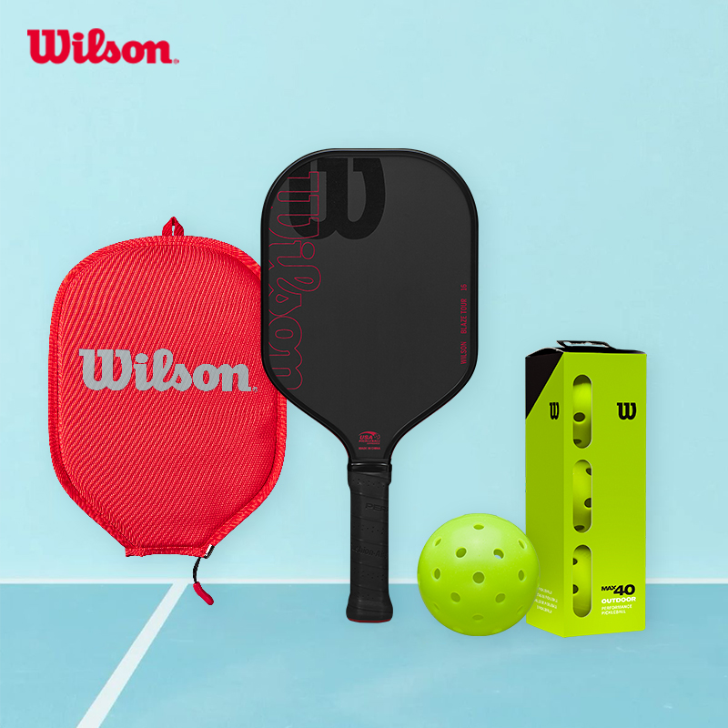 Wilson Pickleball Racket Set with 3x Dura Balls & Racket Cover | Shopee ...