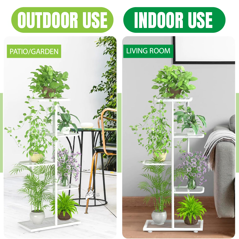 Rak Bunga Bertingkat Outdoor Flower Pot Plant Stand Flower Rack Rak ...