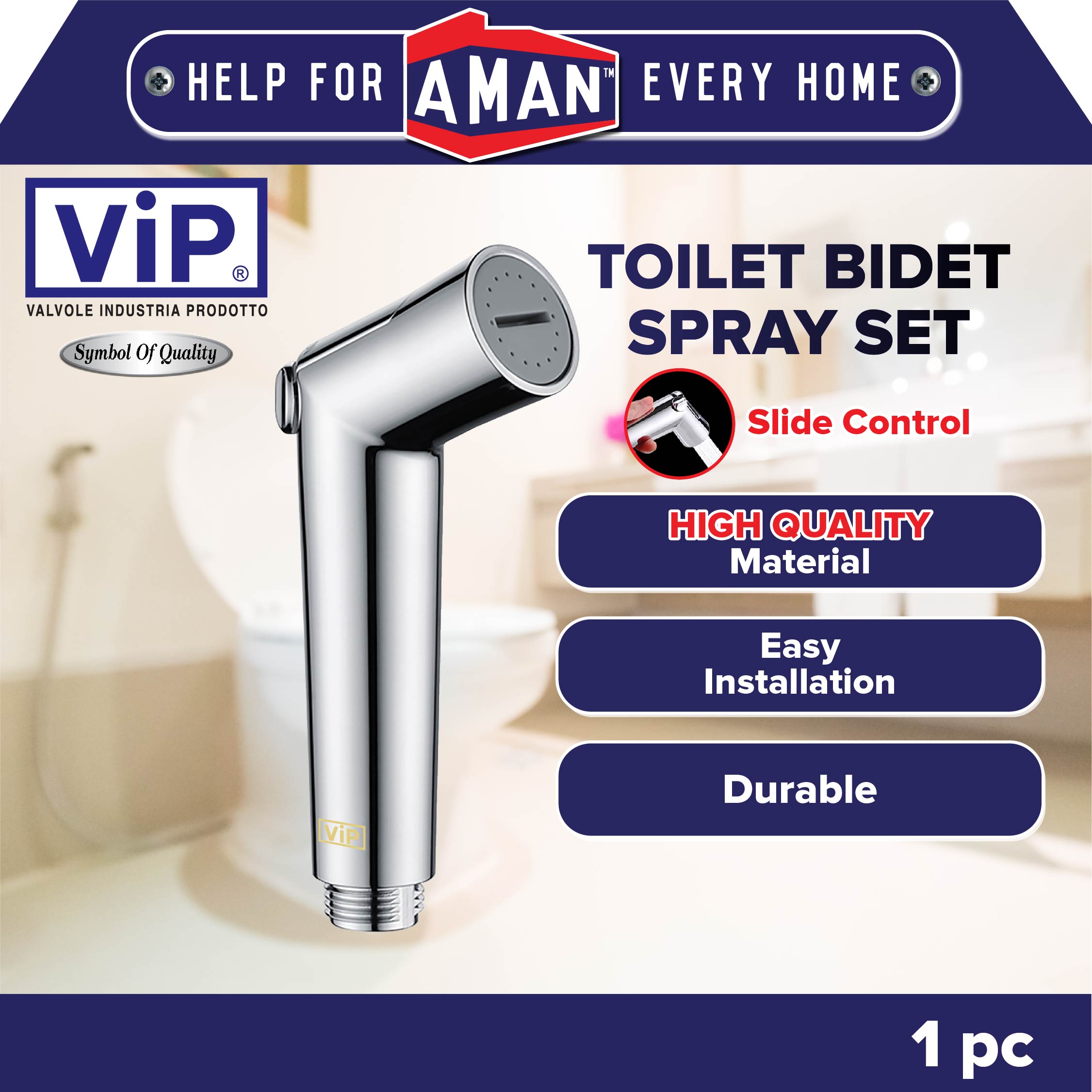 ViP Bidet Spray Set Hand Bidet Faucet Bathroom Faucet Toilet Hose Paip ...