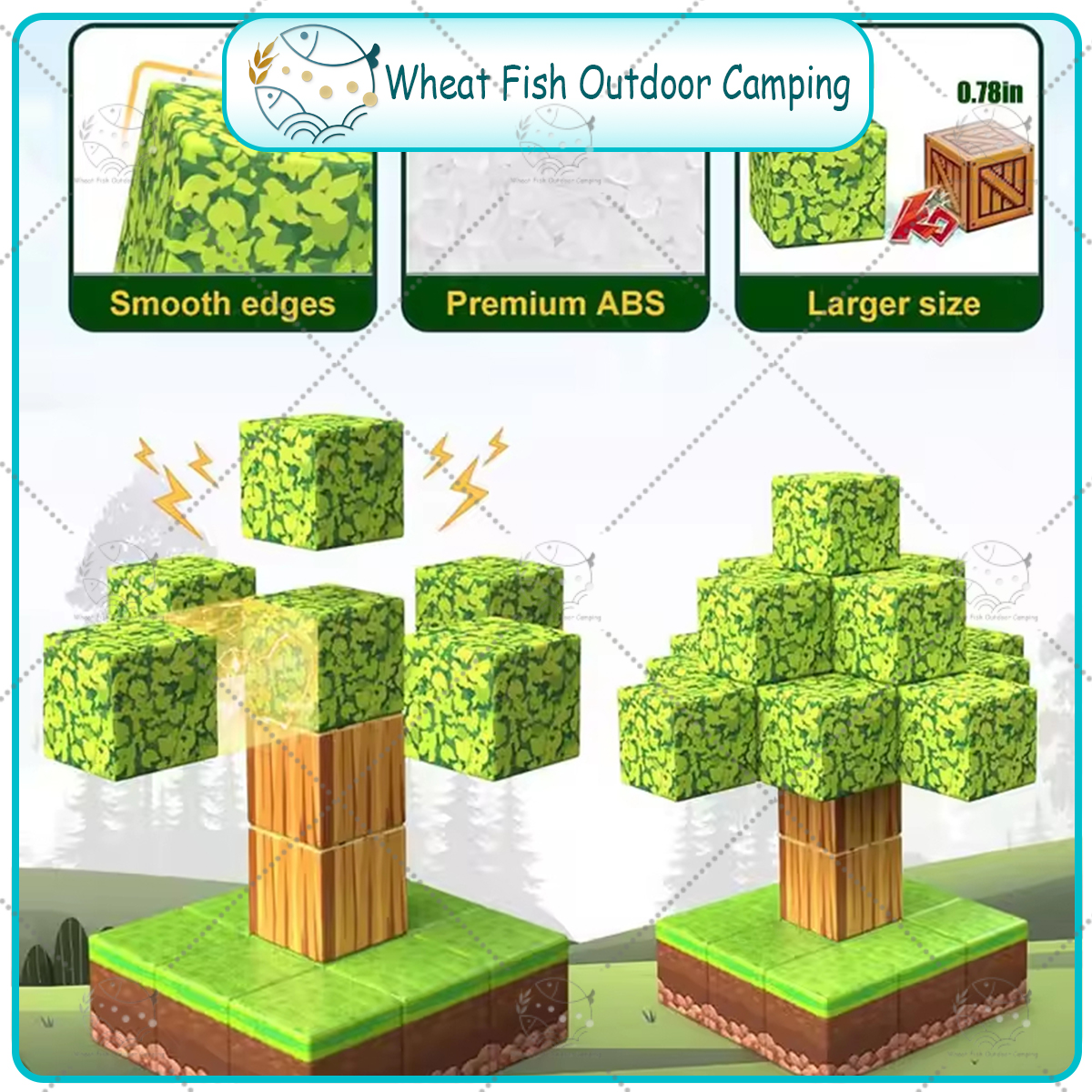 Minecraft Building Blocks Mario-Inspired Magnetic Cube Toys, Mine ...