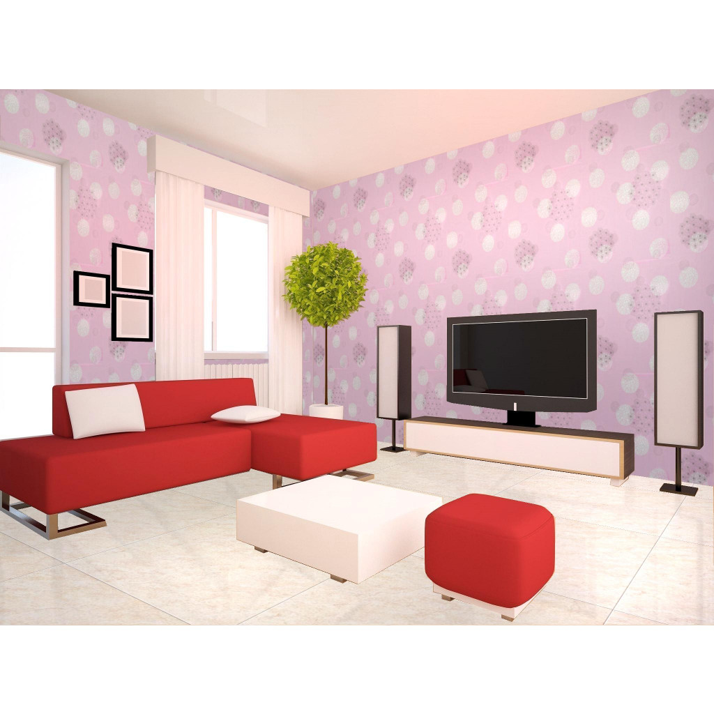 Firewor Wallpaper Pink Sticker kertas dinding wall dinding wallsticker ...