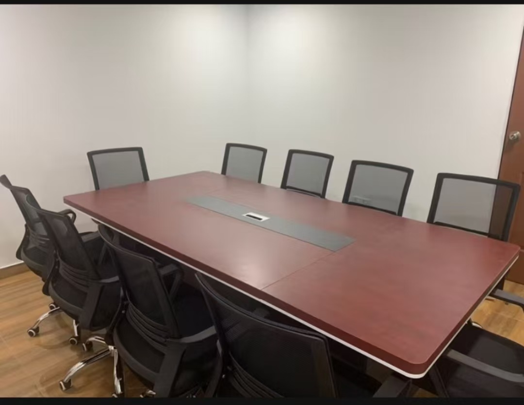 Meeting Table Luxury Conference Table With Storage Cabinet Set Hidden ...