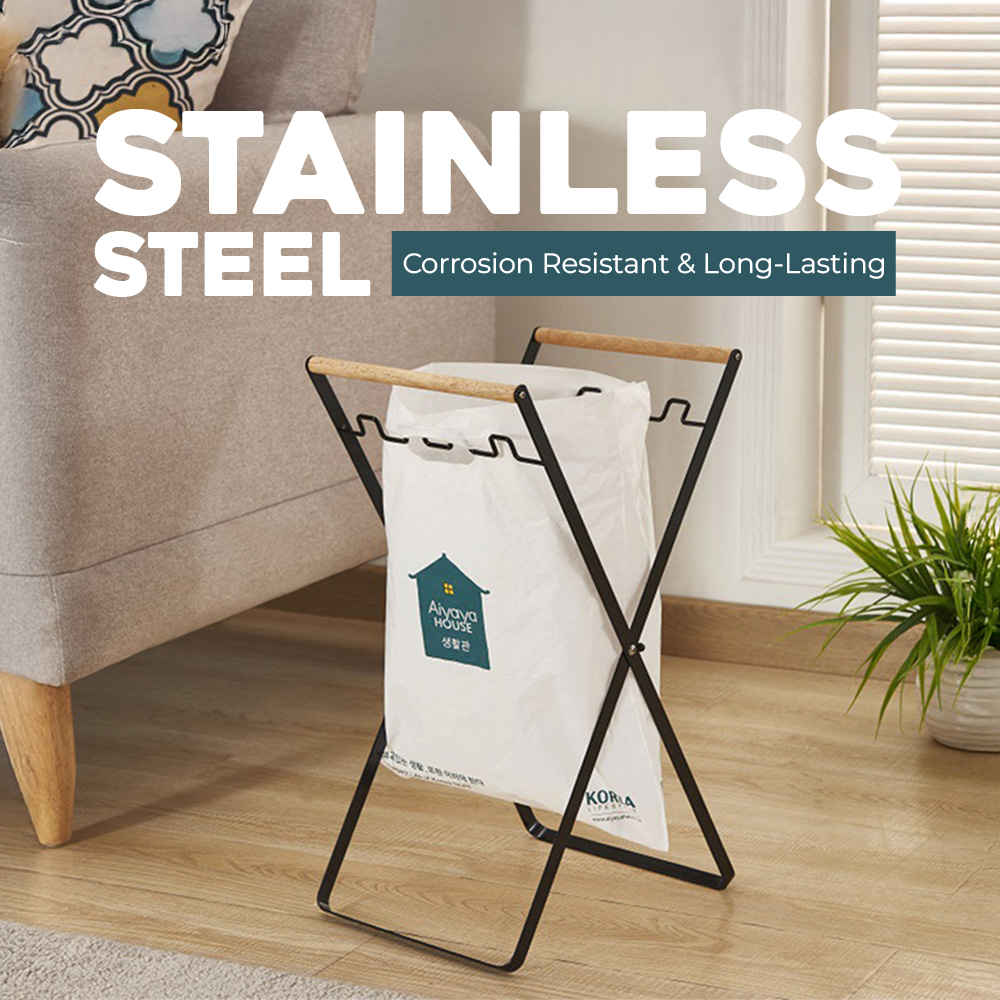 Garbage Rack Camping Trash Holder Stand Steel outdoor dustbin Frame ...