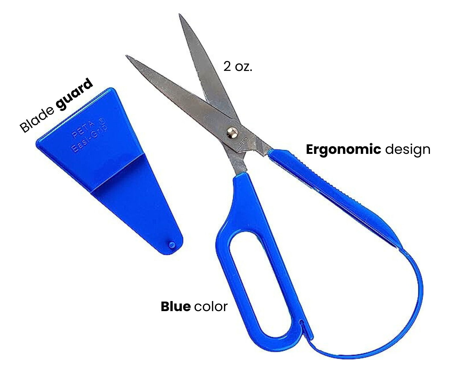 Easy Grip Scissors Long Loop (Right Hand, Blue) Special Needs & OT ...