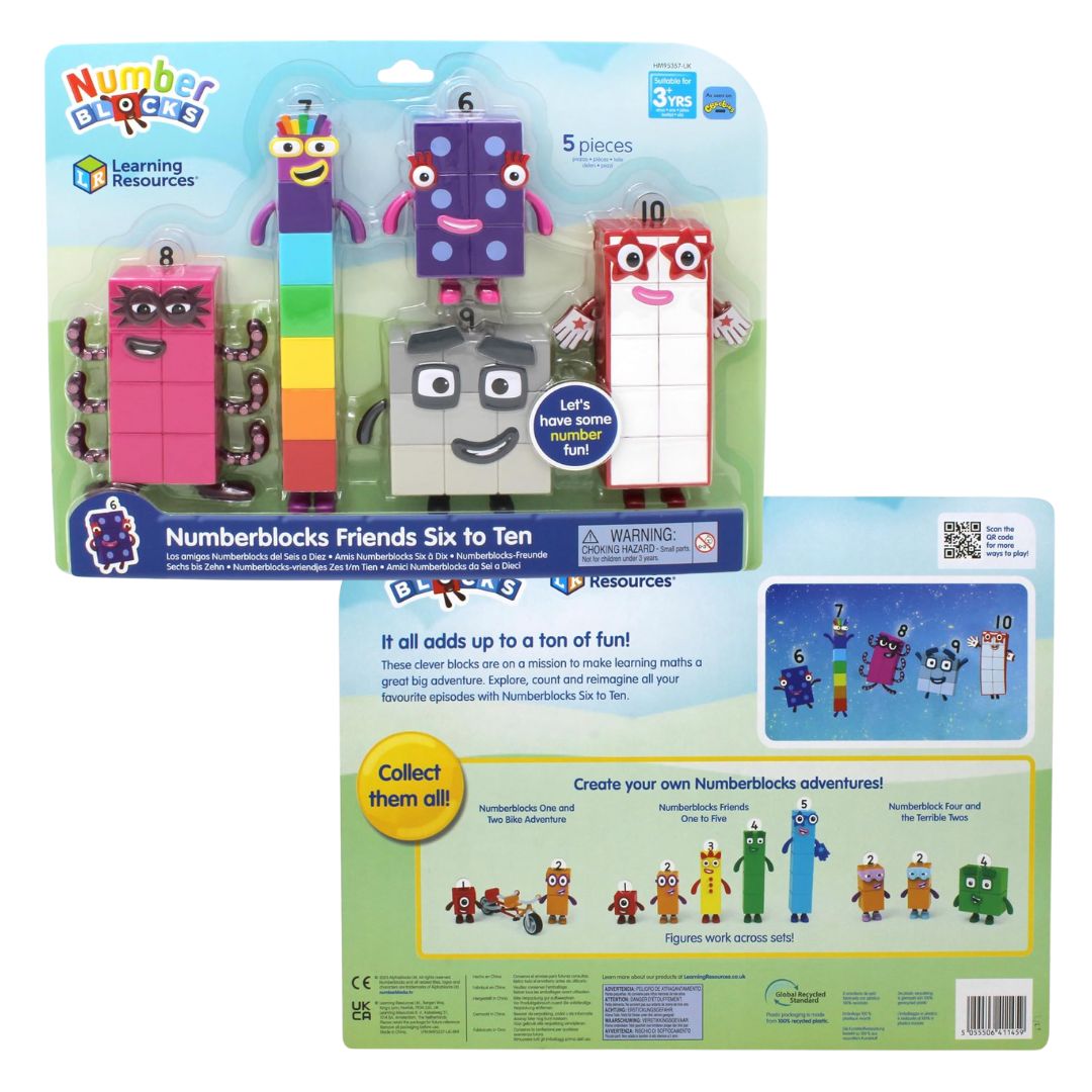 Learning Resources Numberblocks Friends Six to Ten Figure Pack by hand2mind- Age 3+, Numbers ...