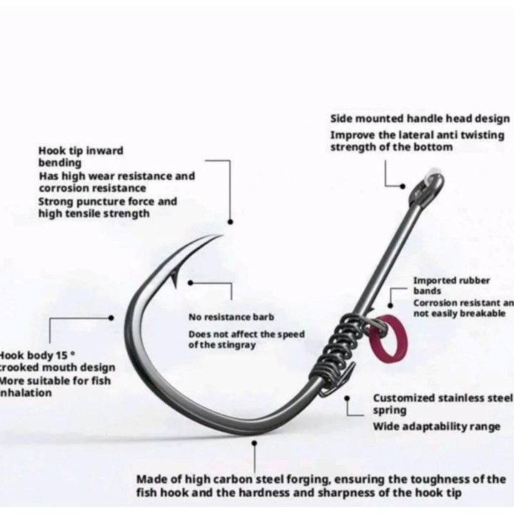 SKYGITZ MALAYSIA LIVE SHRIMP HOOK (10PCS) with Spring dan Getah Mata ...