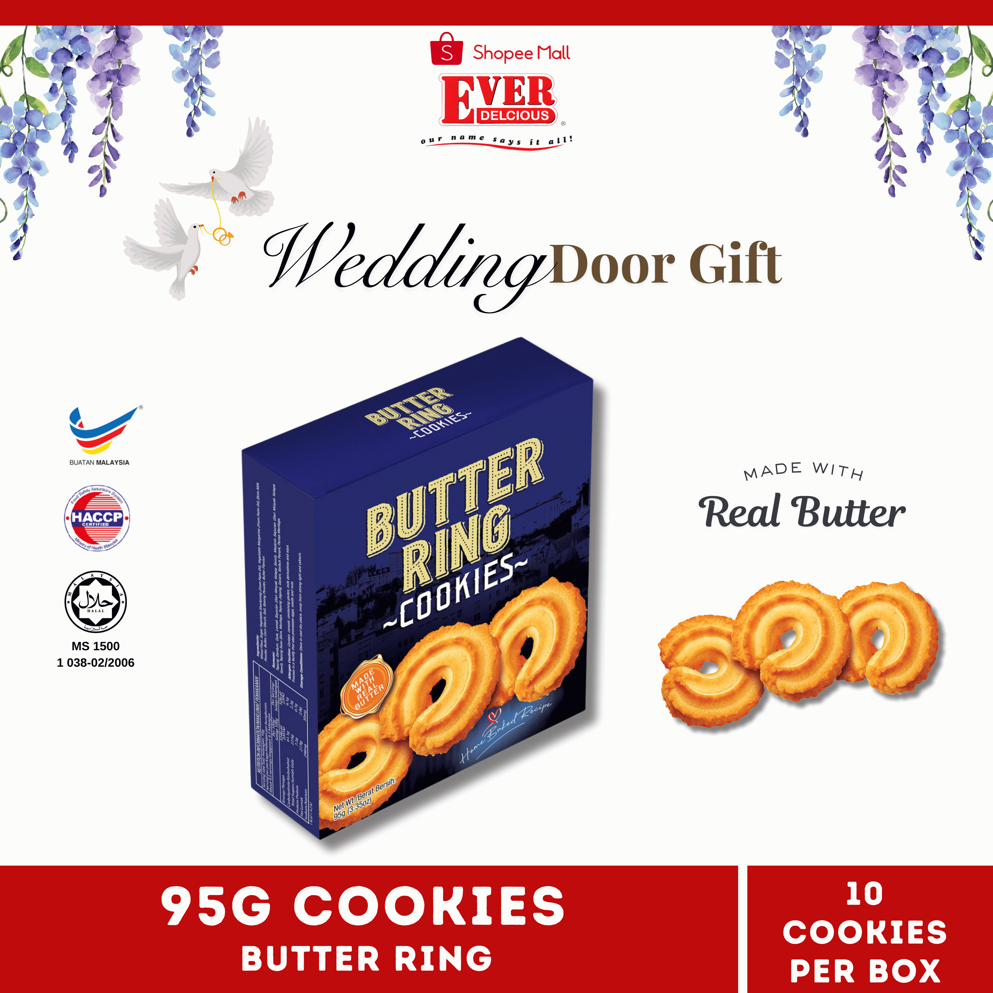 [HALAL] Ever Delicious Butter Ring Cookies 95g – Rangup, Berkrim ...