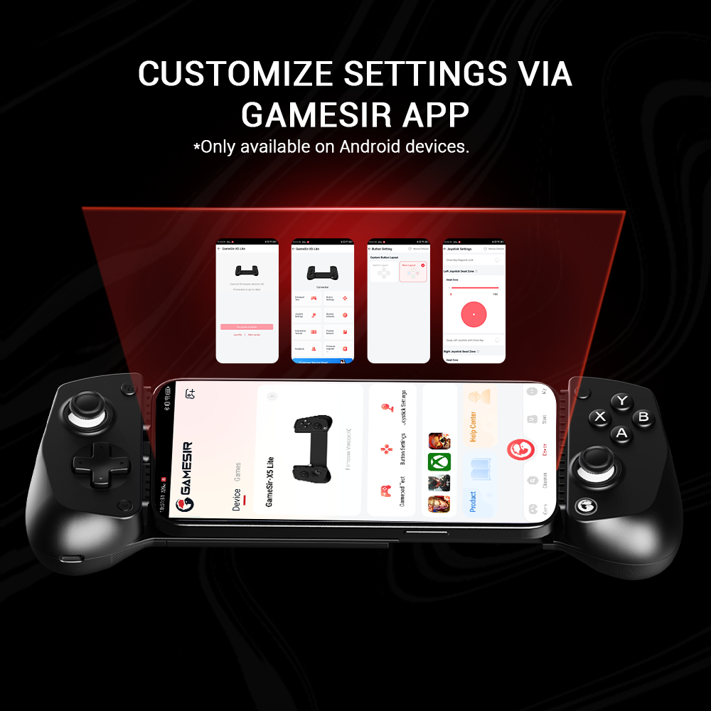 GameSir X5 Lite Mobile Game Controller for iPhone/Android Type C Plug TypeC Play Wireless ...