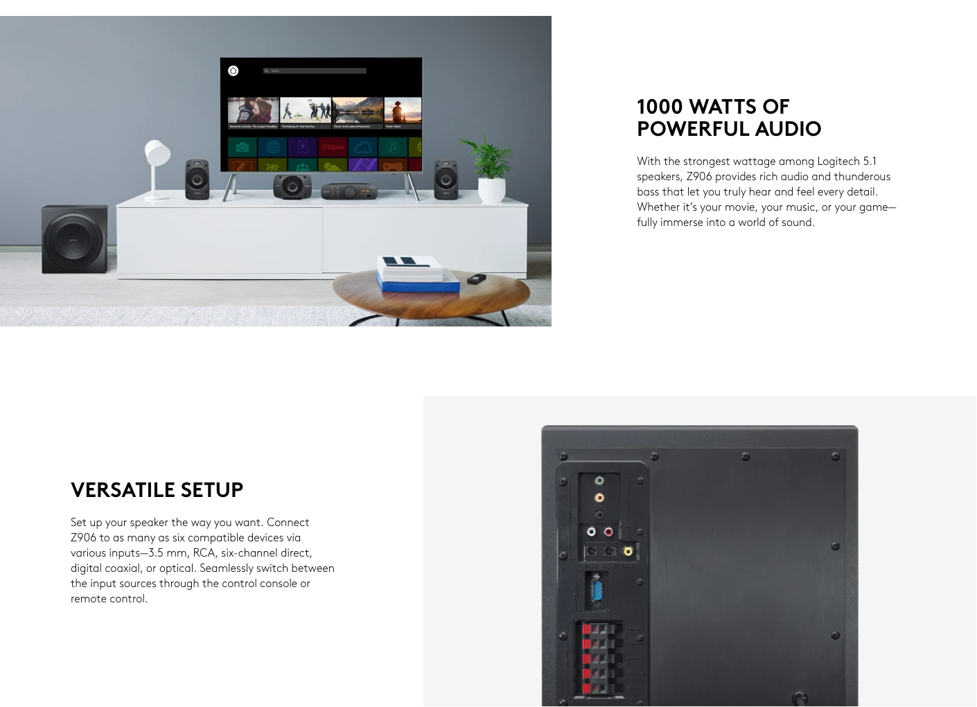 Logitech Z906 5.1 Surround Sound Speaker System THX, Dolby Digital, and ...