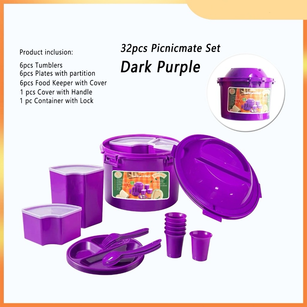 32Pcs Picnic Box Set Picnic tableware camping tableware Picnic Mate Set ...