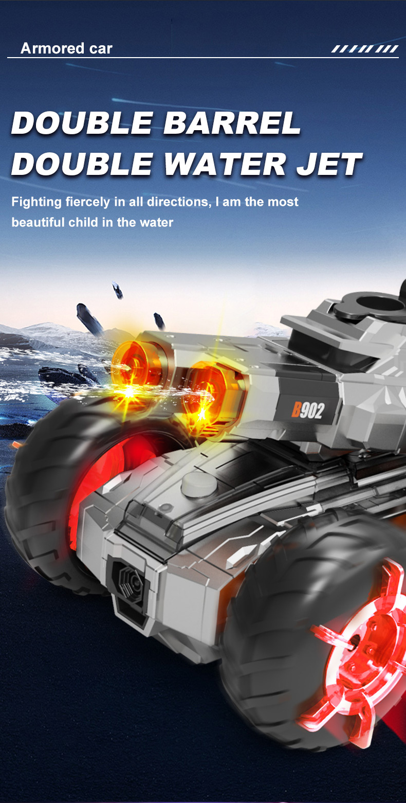 KL Ship RC Dual Shooter Tanker Water Land Remote Control Hand Gesture ...