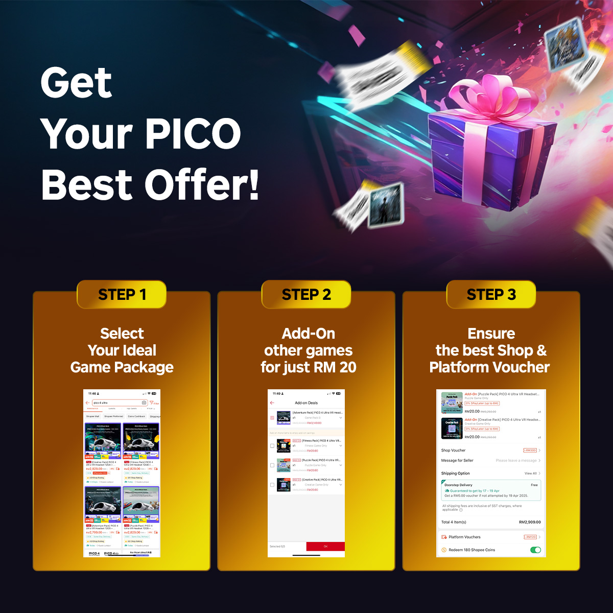 [Adventure Pack] PICO 4 Ultra VR Headset 12GB + 256GB + 1 Year Warranty ...