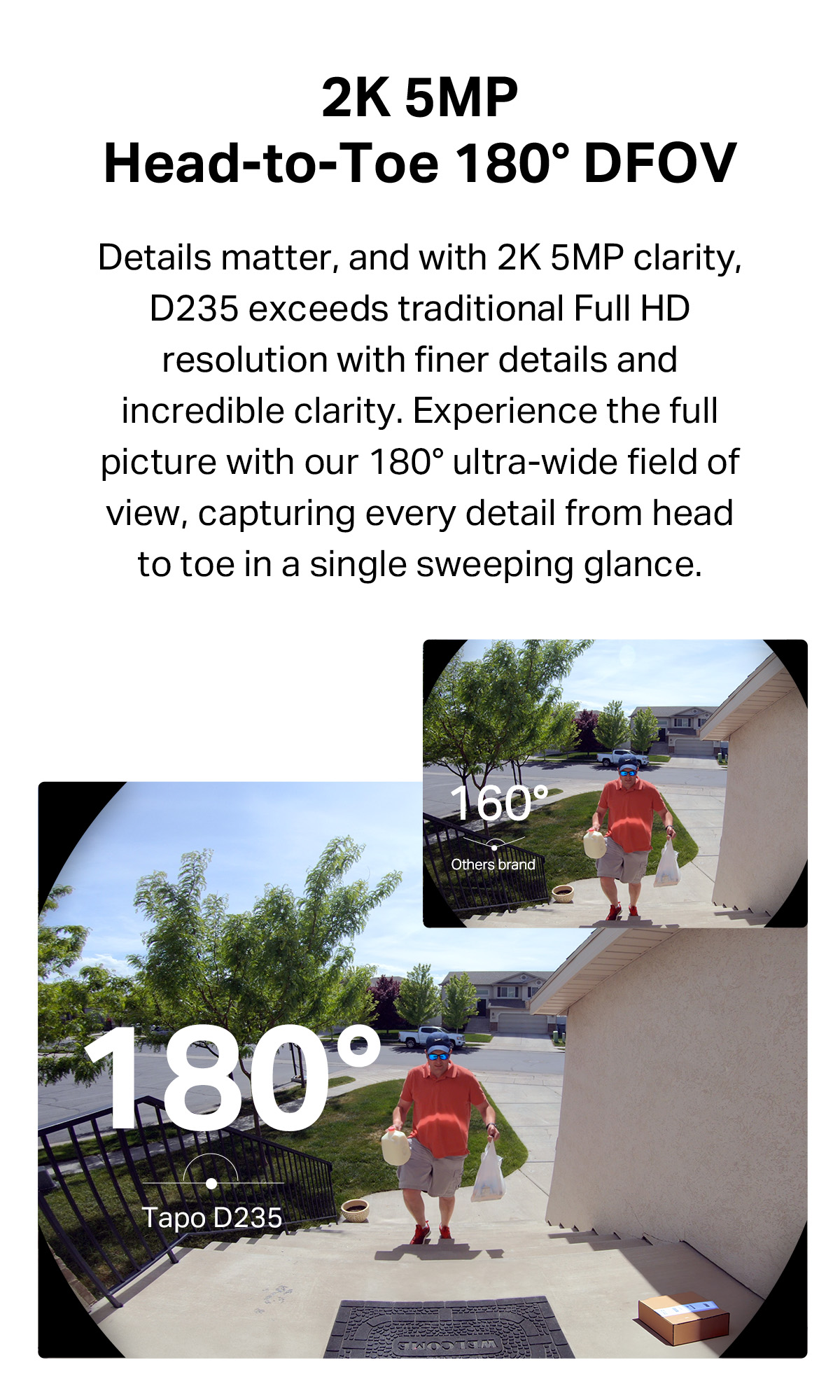 TP-Link 2K 5MP Color Night Vision Smart Wireless Battery Video Doorbell ...
