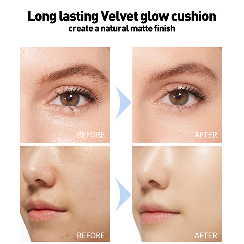 MAYCHEER Waterproof BB Cushion Foundation Natural Coverage Long Lasting ...