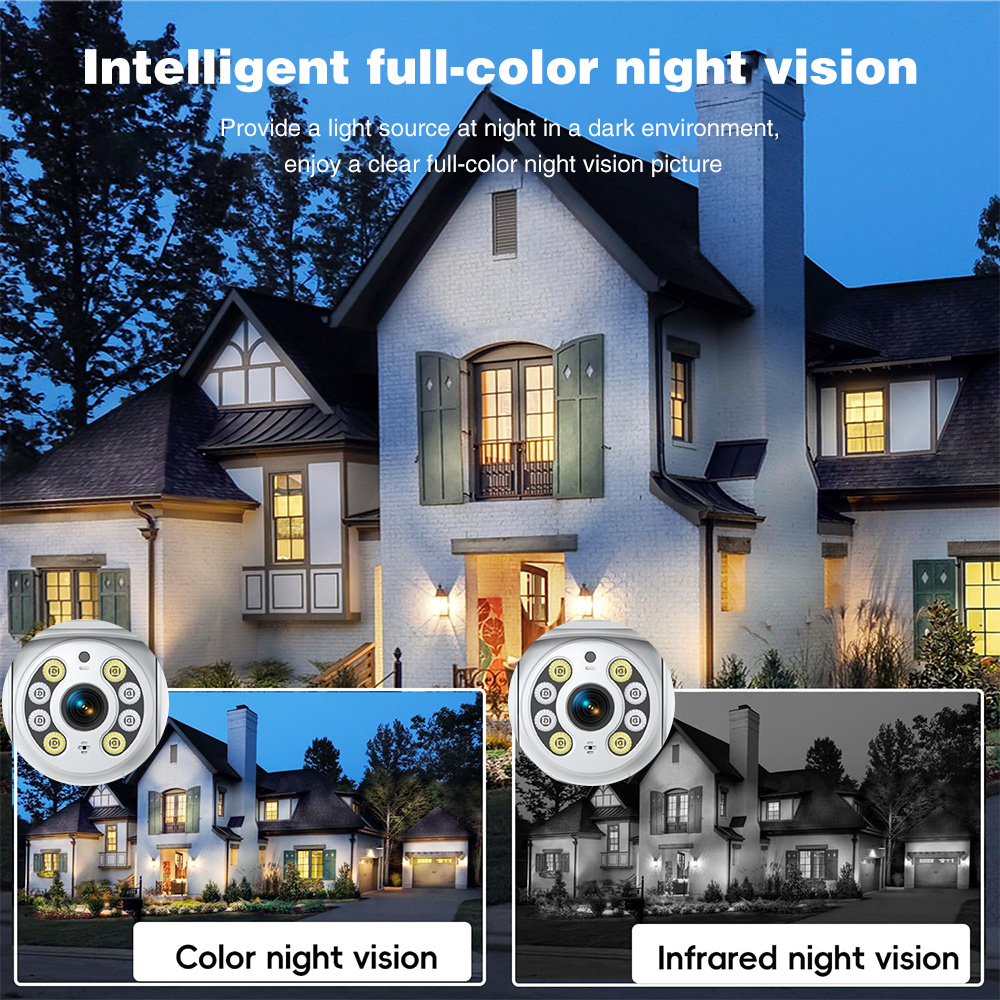 16MP HD Dual Lens Dual Screen CCTV Camera Wireless WiFi Outdoor ...