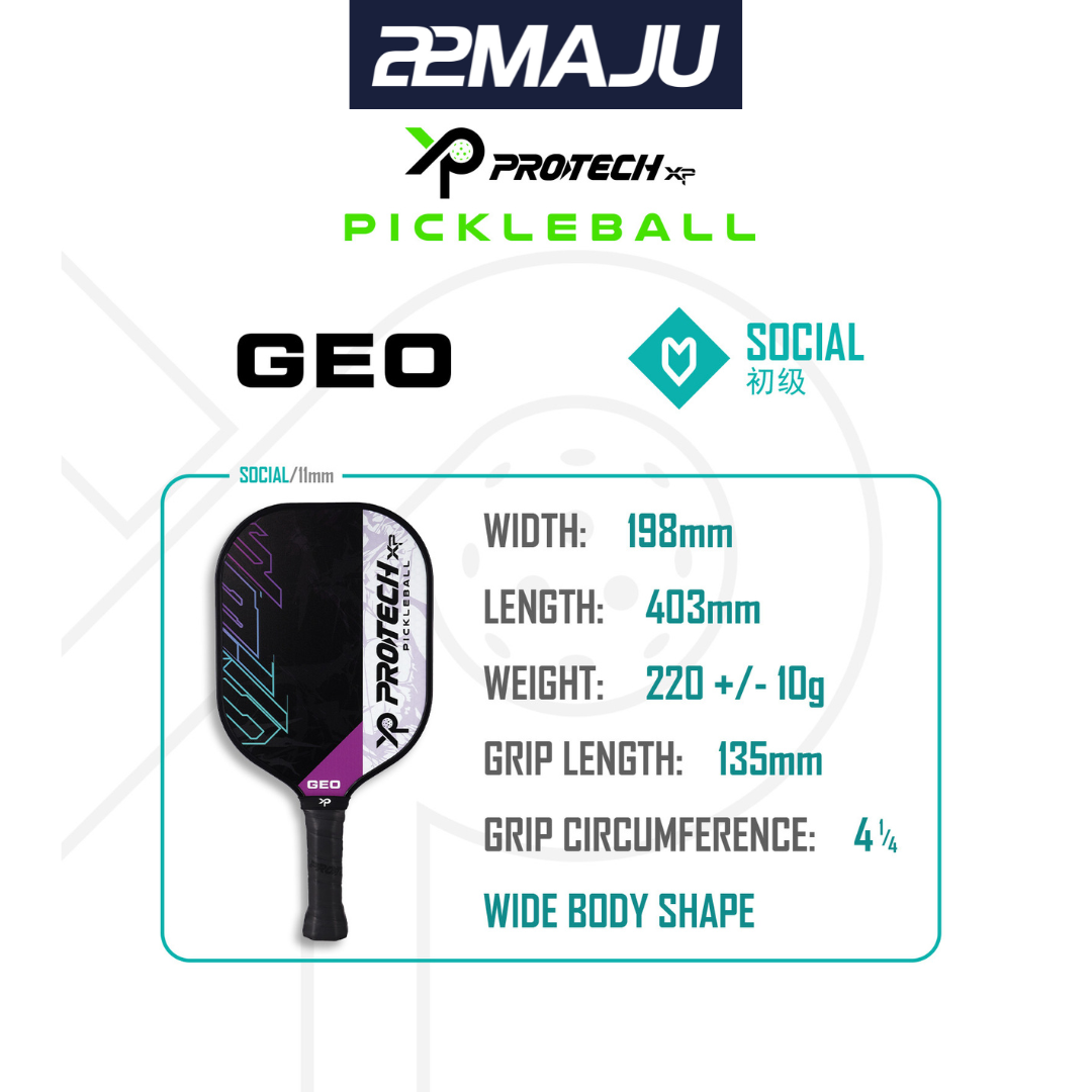PROTECH XP GEO Series Pickleball Combo Set - Black Blue / Black Purple ...
