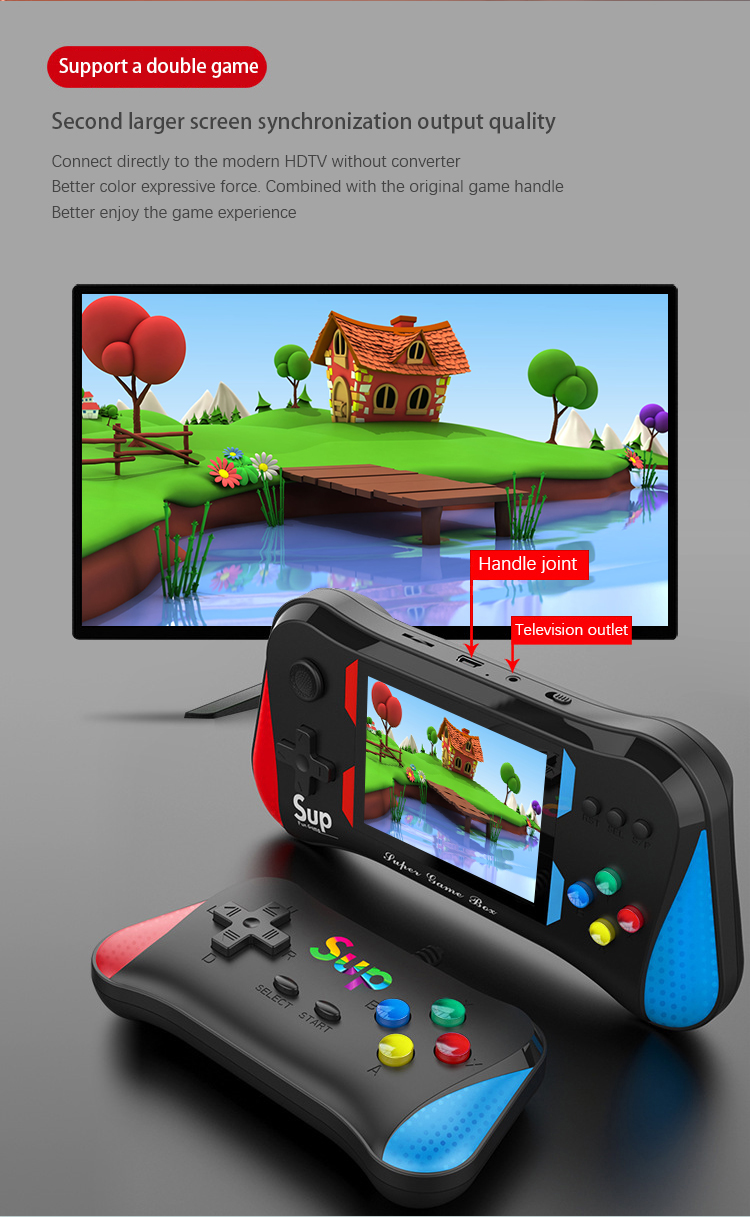 Sup X7M, Vintage 500-in-1 Handheld Game Console – 3.5" Screen, Classic ...