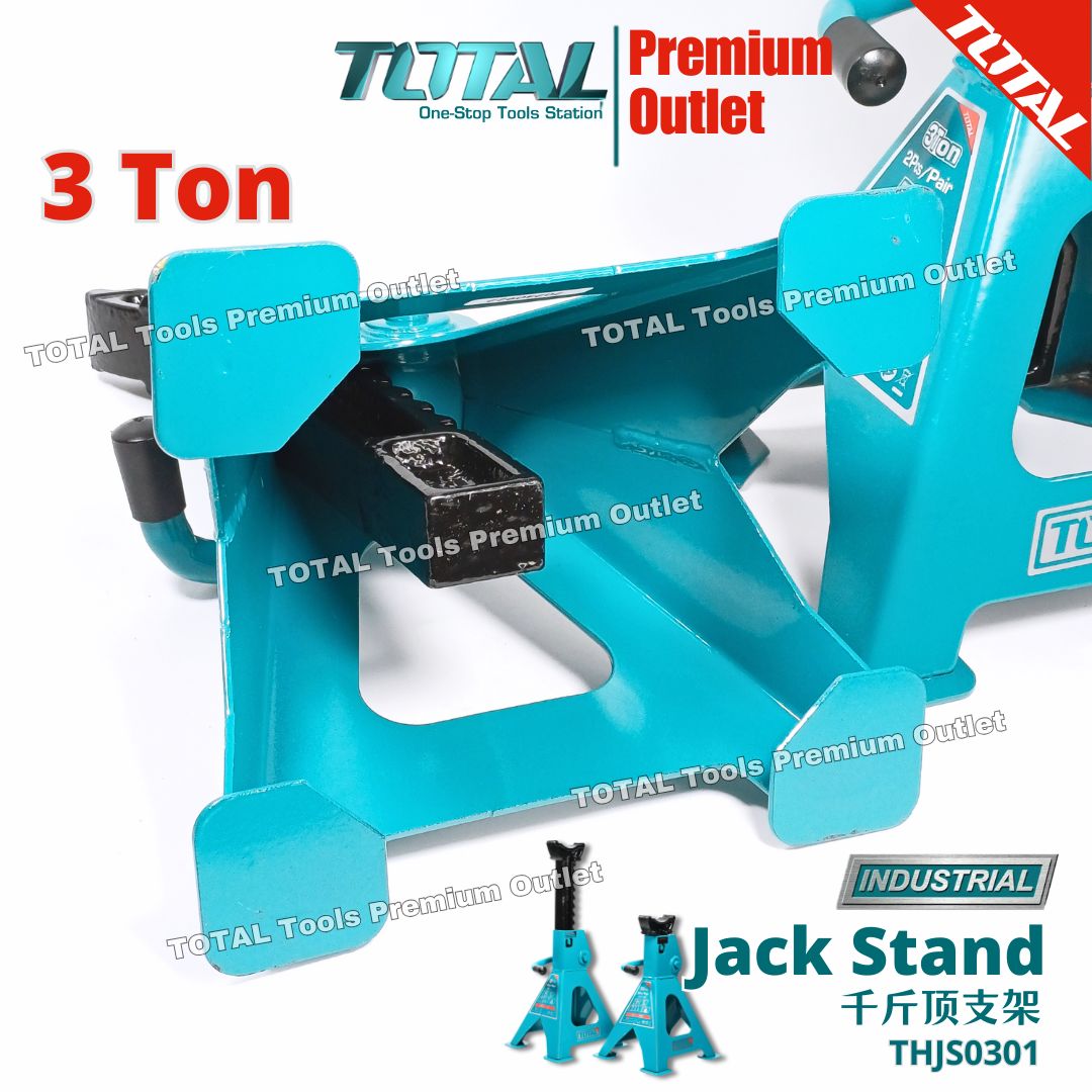 TOTAL Tools 2 ton / 3 ton Jack stand ( Large saddle, more stable ...