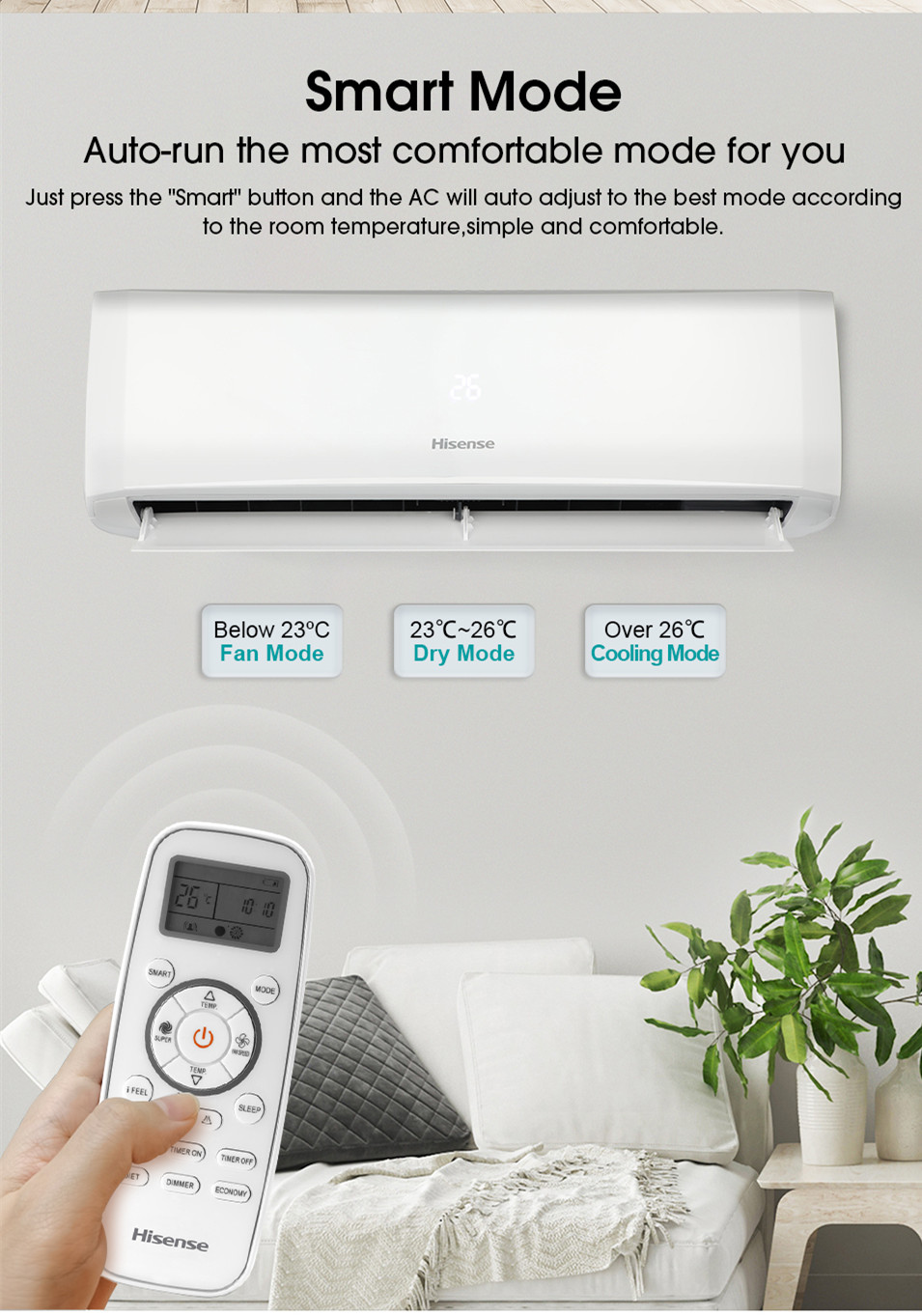 HISENSE 1HP / 1.5HP R32 Air Conditioner AN09CBG air cond - Penghawa ...