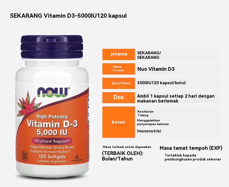 Now Foods, Vitamin D-3 1000 IU / 2000 IU / 5000 IU / 10000 IU / 50000 ...