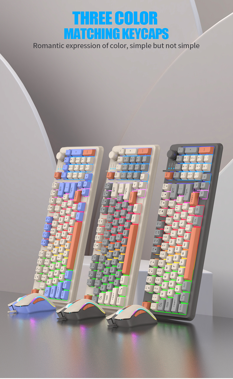 XUNFOX K820 mechanical keyboard /Bluetooth+2.4G+Wired/94Keys/104Keys ...