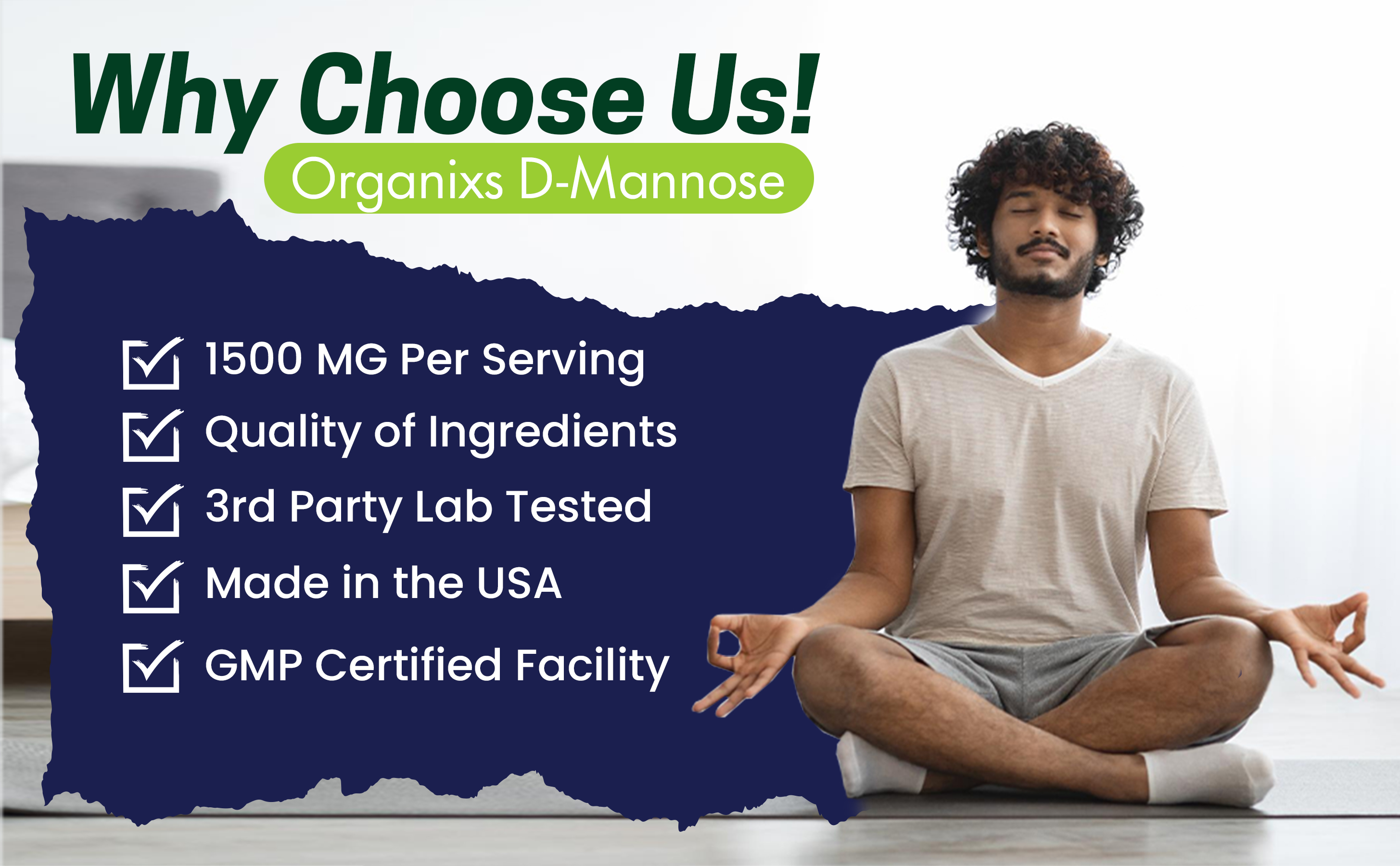 Organixs D-Mannose 1500mg, Urinary Tract Health Support & Digestive ...