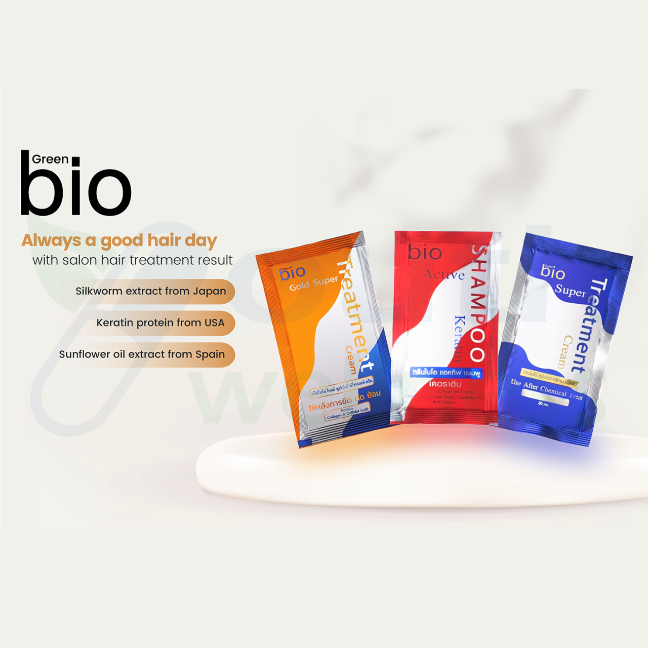 [Box] Green Bio Active Keratin Shampoo (25mL x 12 sachets) | Shopee Malaysia