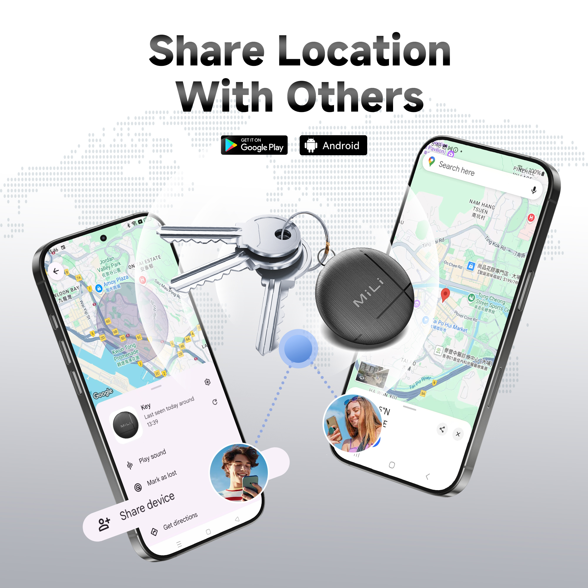 [MY] MiLi MiTag GPS Bluetooth Tracker for Android IOS Anti Lost ...