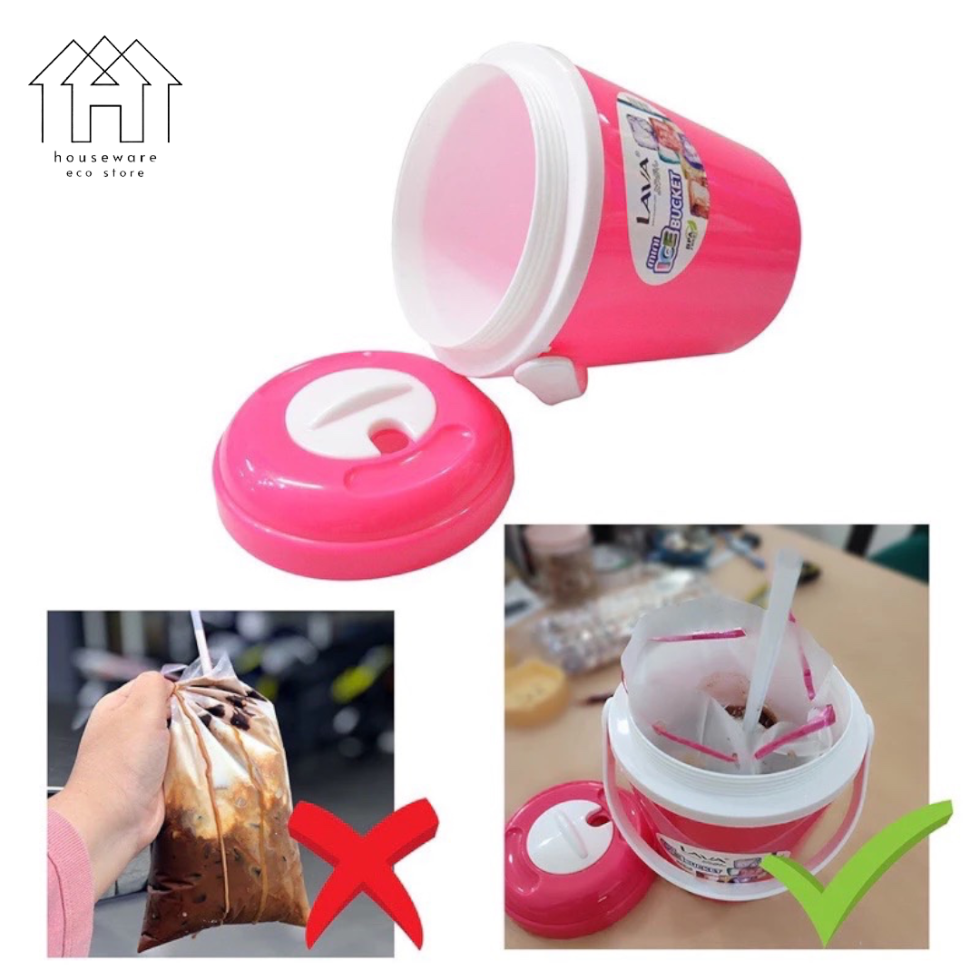 LAVA 1100ml Mini Ice Bucket / Mini Hand Carry Ice Bucket / Baldi Ais ...
