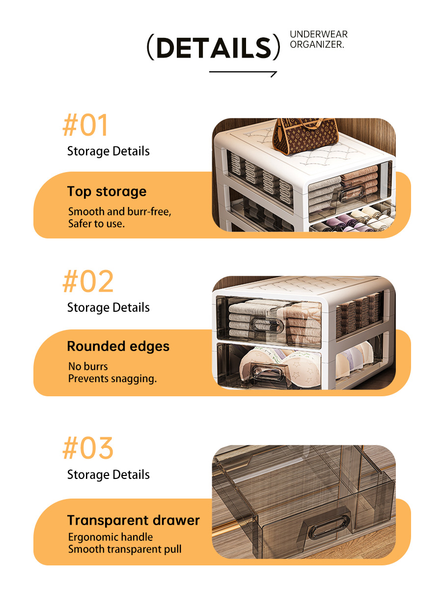 Closet Organize Household Anti-dust Drawer Clothes Organiser Box ...