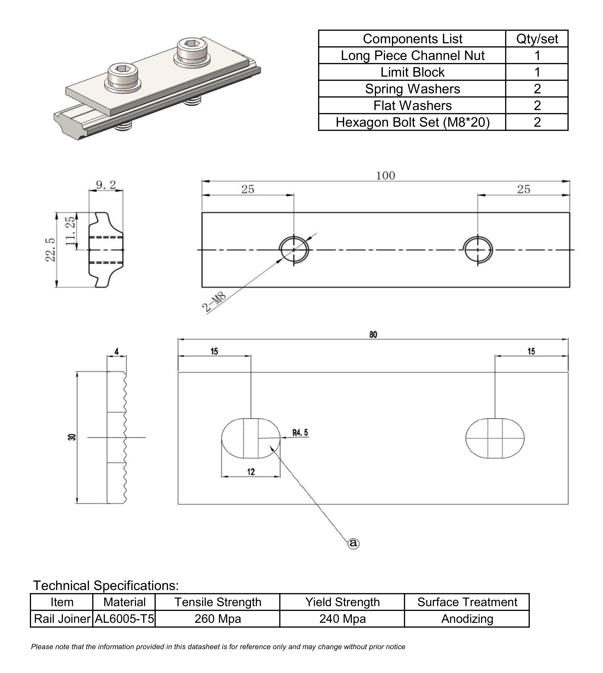 Solar Panel Racking System Rail Splice | Shopee Malaysia