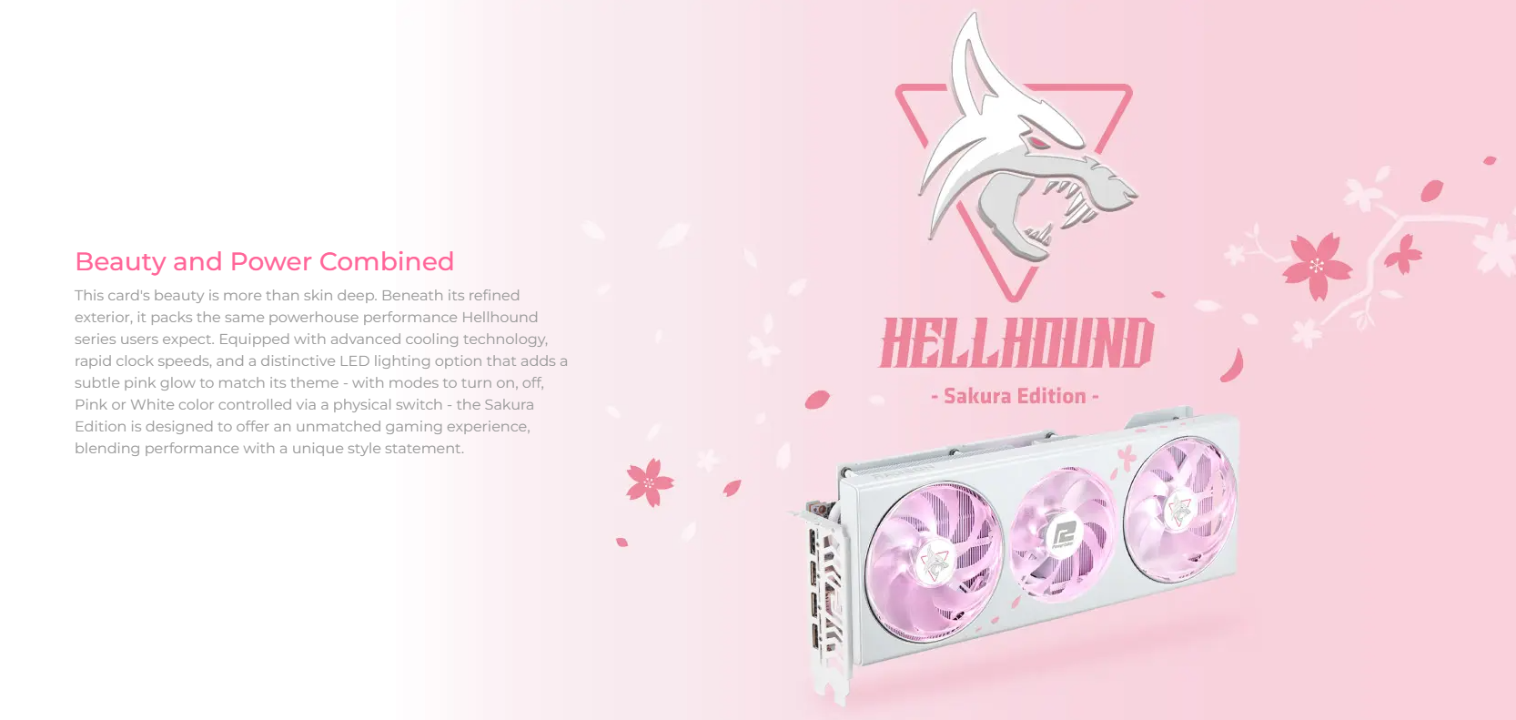 PowerColor Hellhound Sakura AMD Radeon RX 7800 XT OC 16GB GDDR6 White ...