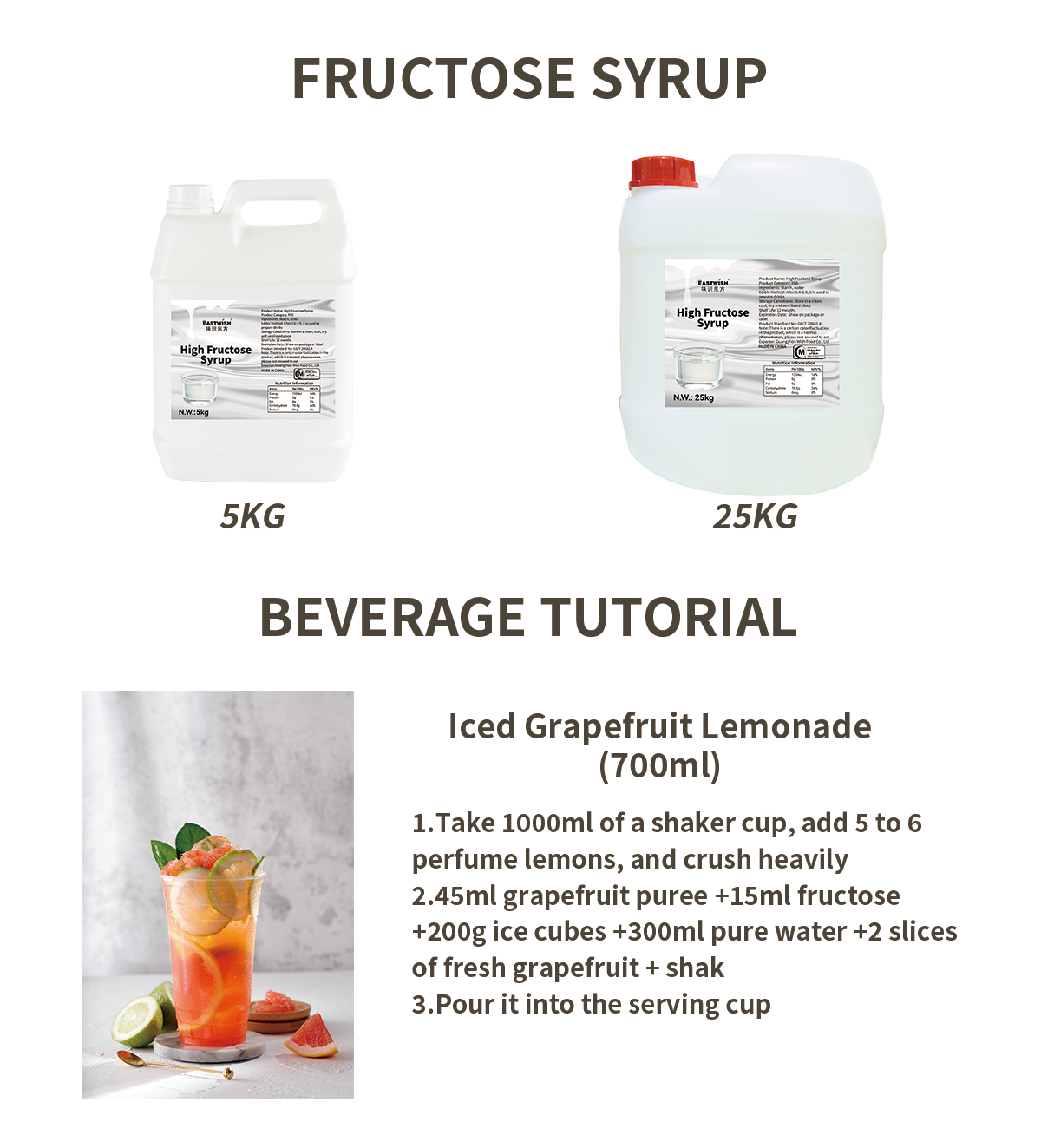 🔥Halal|Super Boba Fructose Syrup F60 Bulk| used for Bevarages Smoothie ...