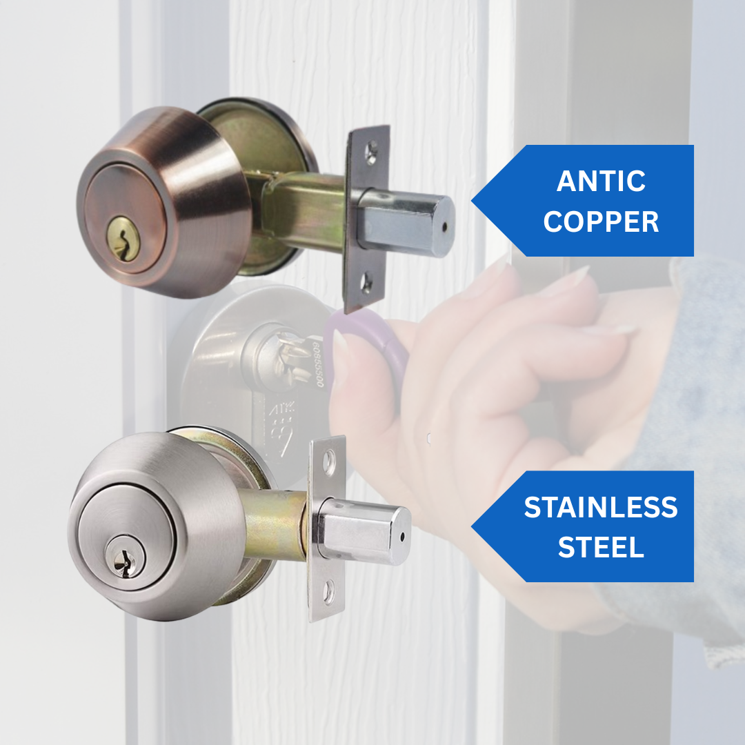 CSM Thumbturn & Key Deadbolt Lock Stainless Steel Antic Copper | Shopee ...