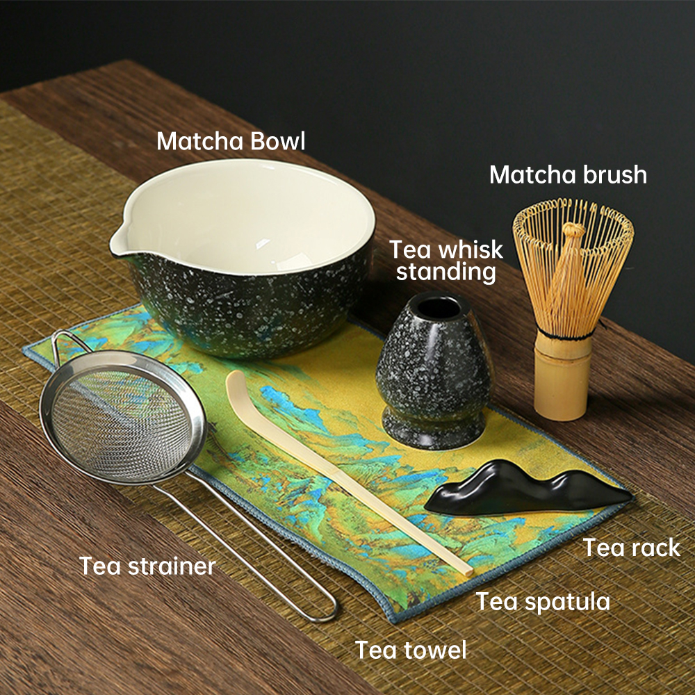 7PCS/Set Japanese Matcha Whisk (7pcs) Matcha Set Mtacha Kit Matcha Bowl ...