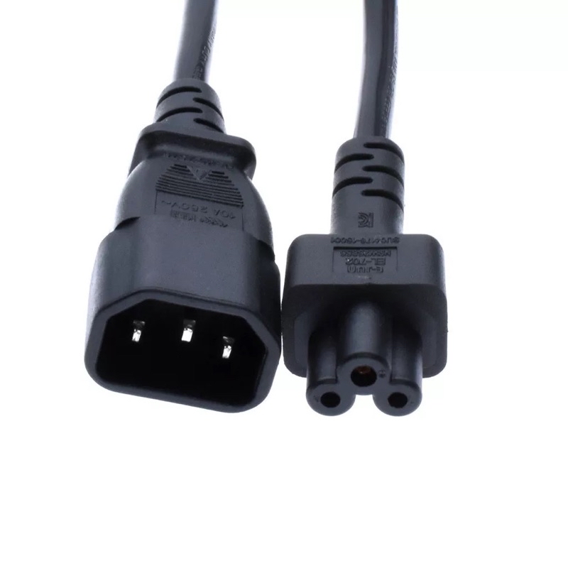 [READY STOCK] IEC C14 to C5 Power Adapter | 250V 10A | Cloverleaf ...