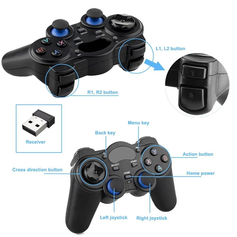 GLINK 2.4GHz Wireless Game Pad Controller with OTG (Micro+Type-C ...