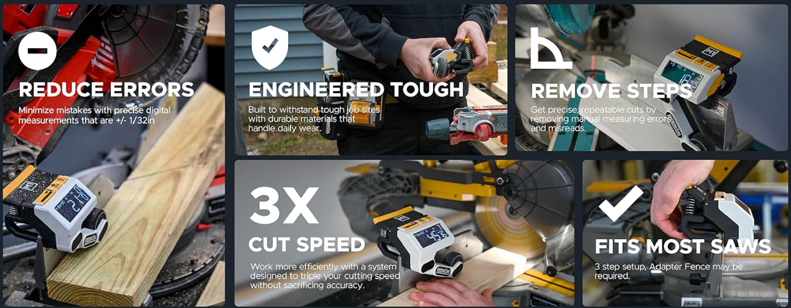 REEKON M1 Caliber Measuring Tool for Miter Saws – Eliminates Need to ...